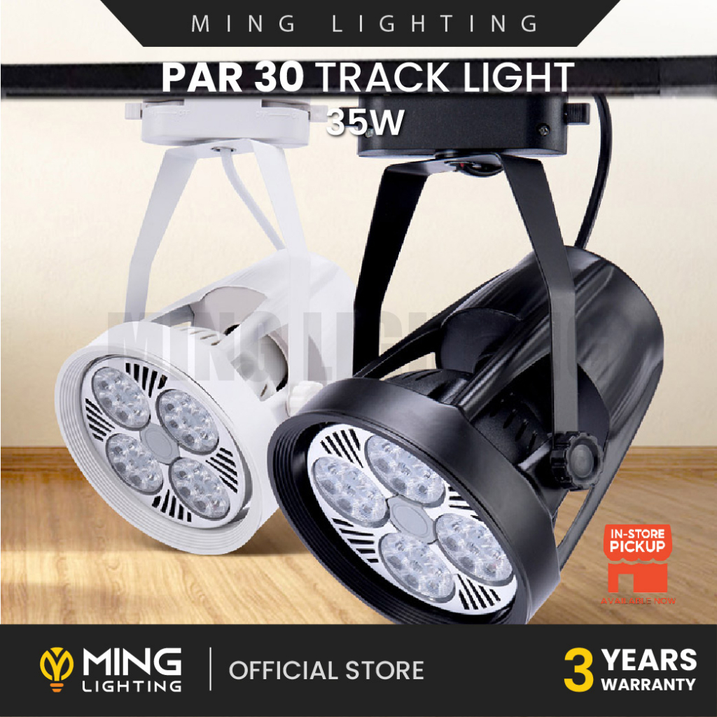 LED Track Light Casing 35W Par30 Bulb Tracklight Rail Bar COB Spotlight ...