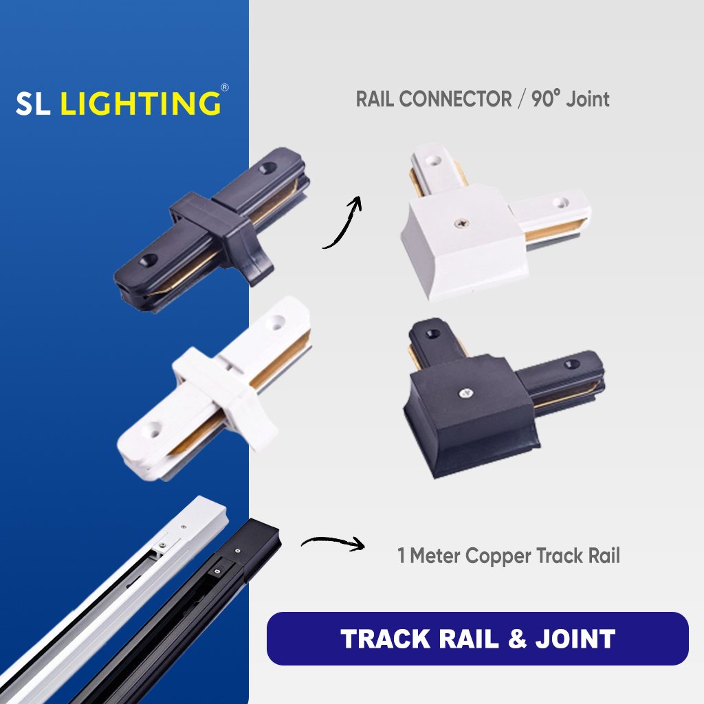 Track Light Joint Connector 1 Meter Track Rail Fitting Penyambung Lampu ...