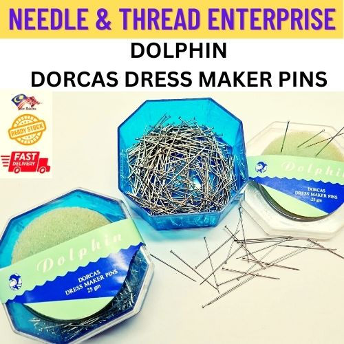 DOLPHIN DORCAS DRESS MAKER PINS / PIN PENITI / PIN BAJU / PIN JAHIT ...