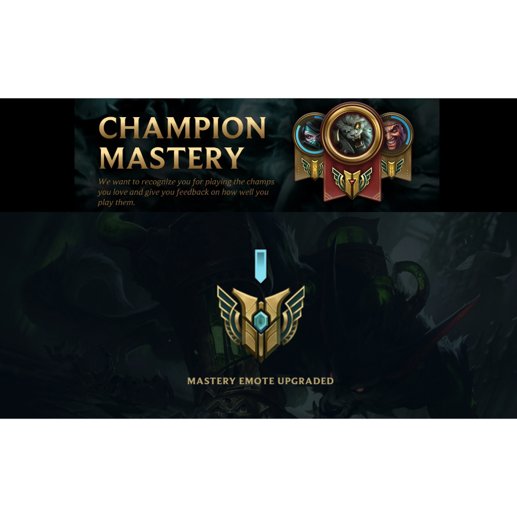 League of Legends Lv5, Lv6, Lv7 Mastery Token (ALL CHAMPIONS) | Shopee Malaysia