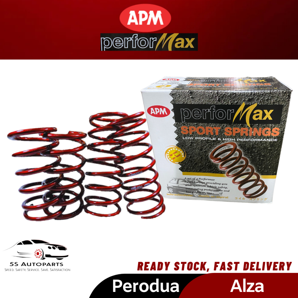 APM Performax Perodua Alza Lowered Sport Spring Set ( 4 PCS ) | Shopee ...