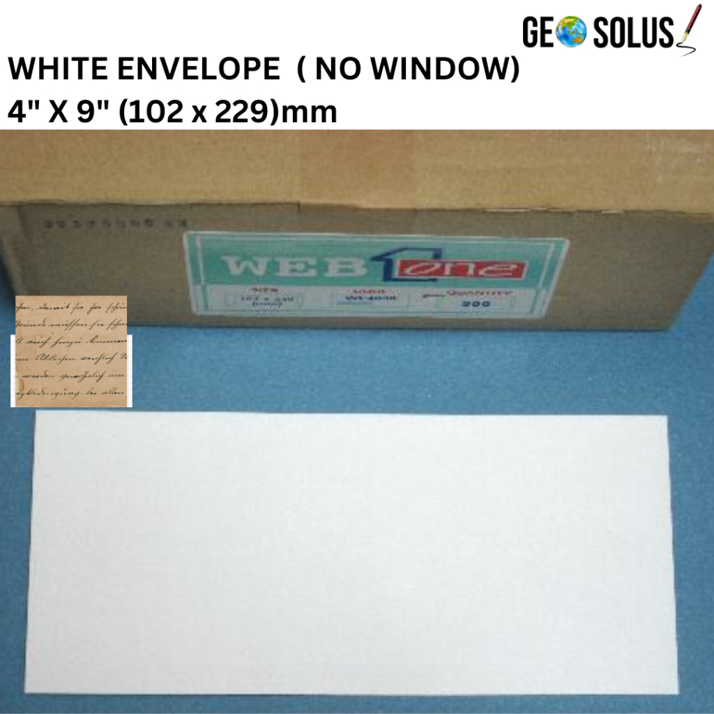 WHITE ENVELOPE (NO WINDOW) 4" X 9" | Shopee Malaysia