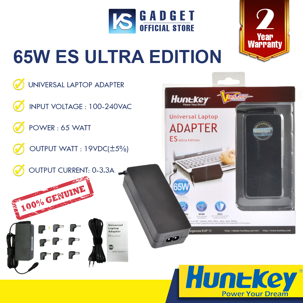Huntkey Universal 65w Notebook Laptop Adapter | Shopee Malaysia