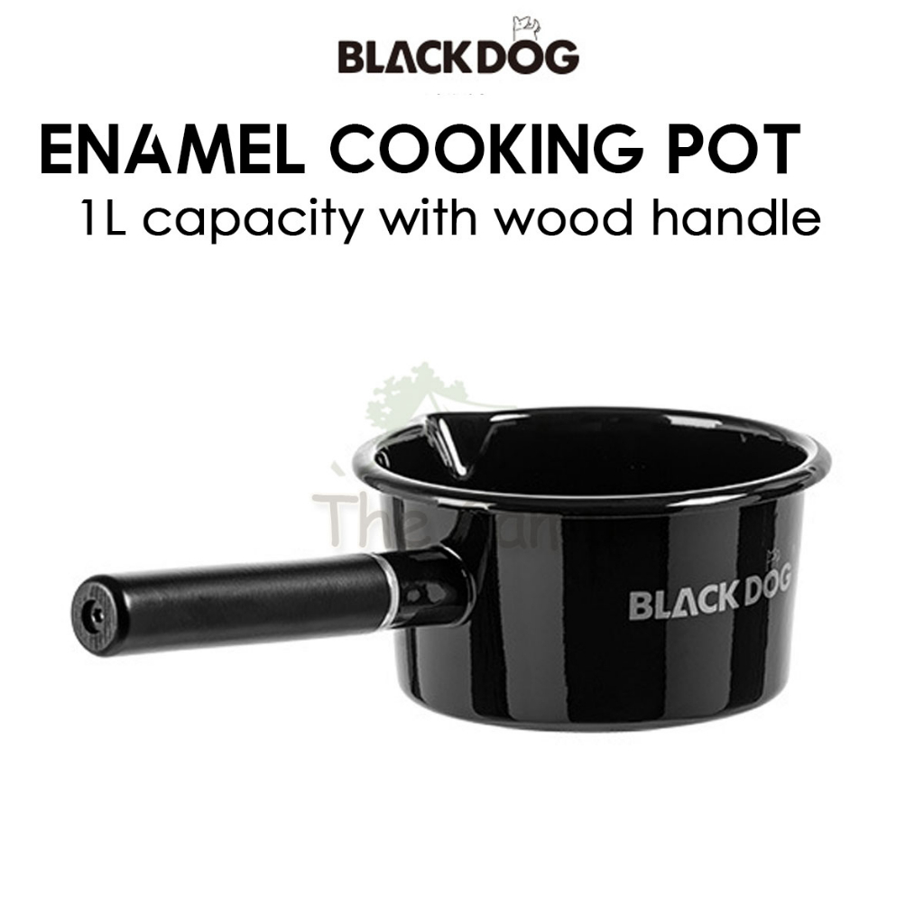 Blackdog Outdoor Enamel Cooking Pot 1L High Temperature Resistant Cook ...