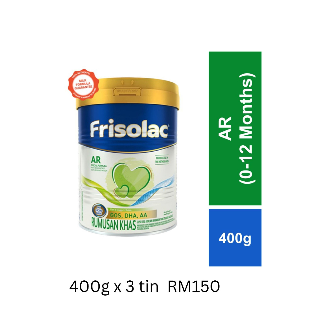 FRISOLAC AR (3 x 400gm) ( 0-12months ) exp12.10.2025 | Shopee Malaysia