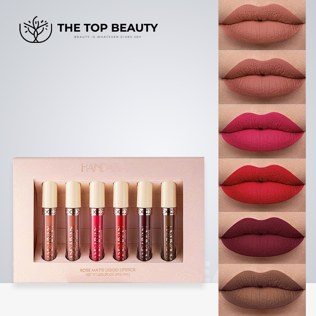 Handaiyan Rose Matte Lipstick of 6 (6x2.5ml) - Set A / Set B [READY ...