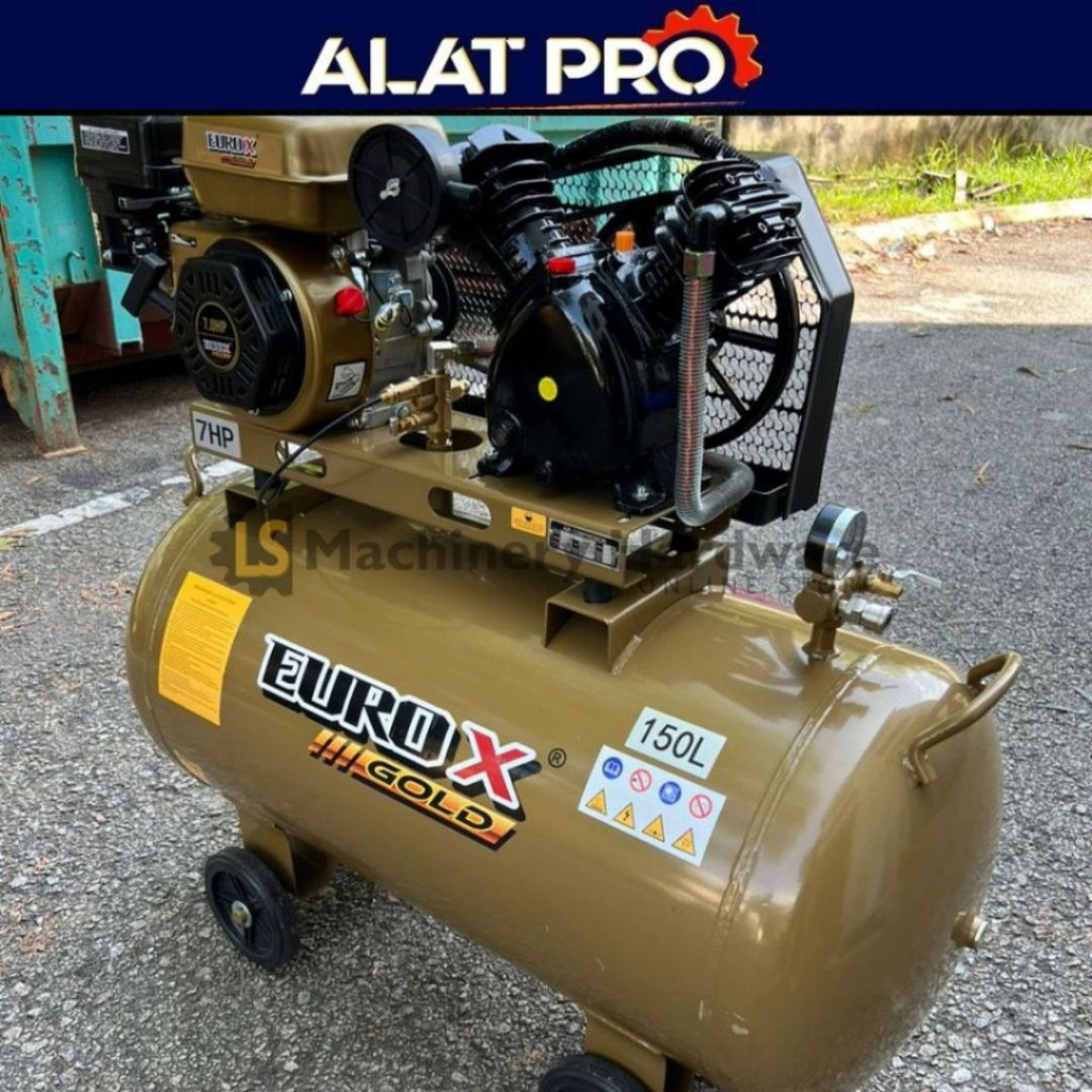 EUROX GOLD EAW7190G 150Litre 7HP Tekanan Tinggi 12.5BAR Pemampat Udara 1050RPM - Waranti 6 Bulan ...