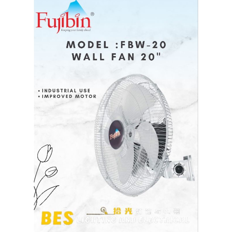 Fujibin 20" metal wall fan | Shopee Malaysia