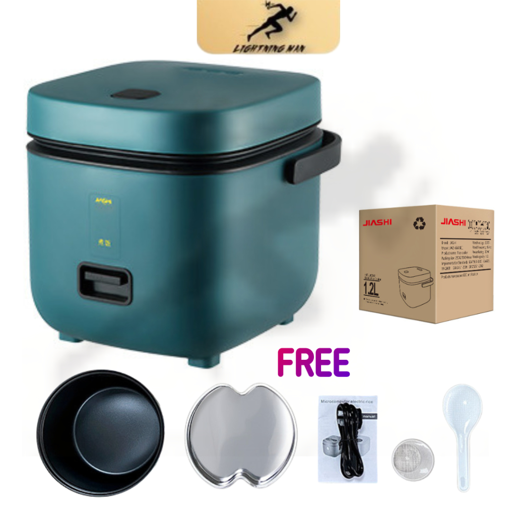 [3 Pin Plug] 1.2L Mini Rice Cooker Rice Cook Rice Cooker Small Cooking ...