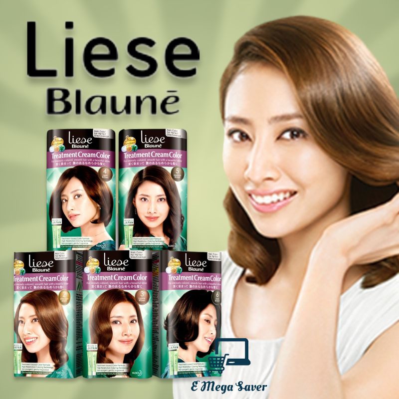 Liese Blaune Cream Treatment Color (For Gray Hair Coverage) | Shopee ...