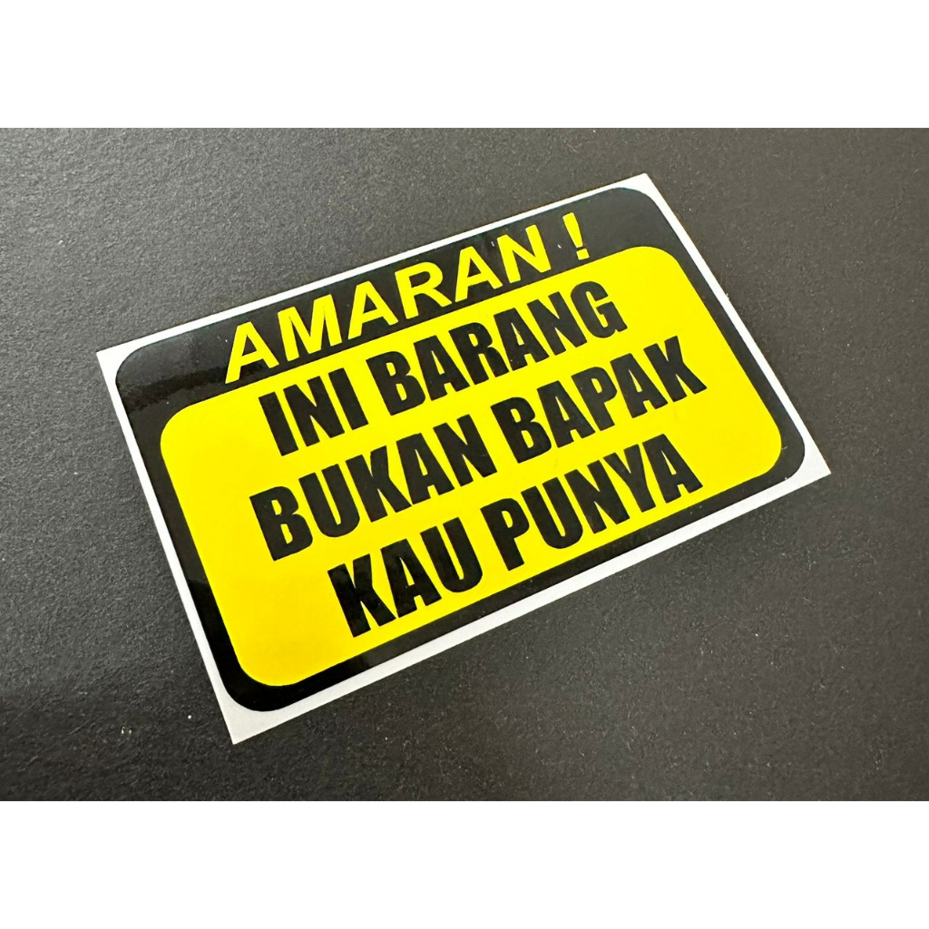 AWAS/AMARAN/WARNING Motor Sticker/Sticker Kereta Sticker Die Cut ...