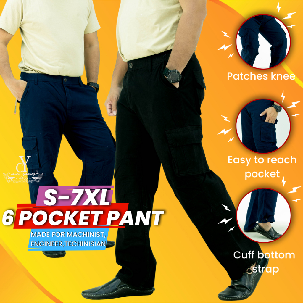 CY 806 Plus Size Cargo Pants Multi-Pocket Outdoor Joggers Pants Work ...