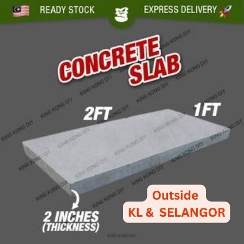 [1 PC]1' X 2'/ 2' X 2'Concrete Slab [Outside KL&Selangor] Decoration ...