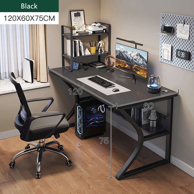 Modern Home Office Desks Study Table Black 120x60cm Workstation Living ...