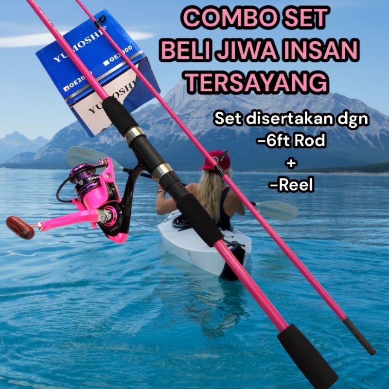 Combo Fishing set Mengawan ( 6ft Rod + Reel) | Shopee Malaysia