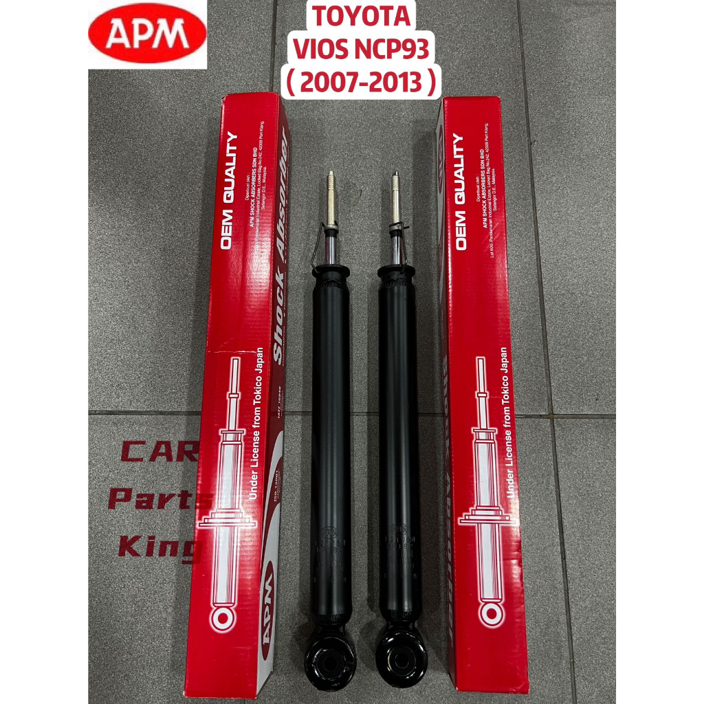 ( 100% ORIGINAL APM ) TOYOTA VIOS NCP93 REAR SHOCK ABSORBER | Shopee ...