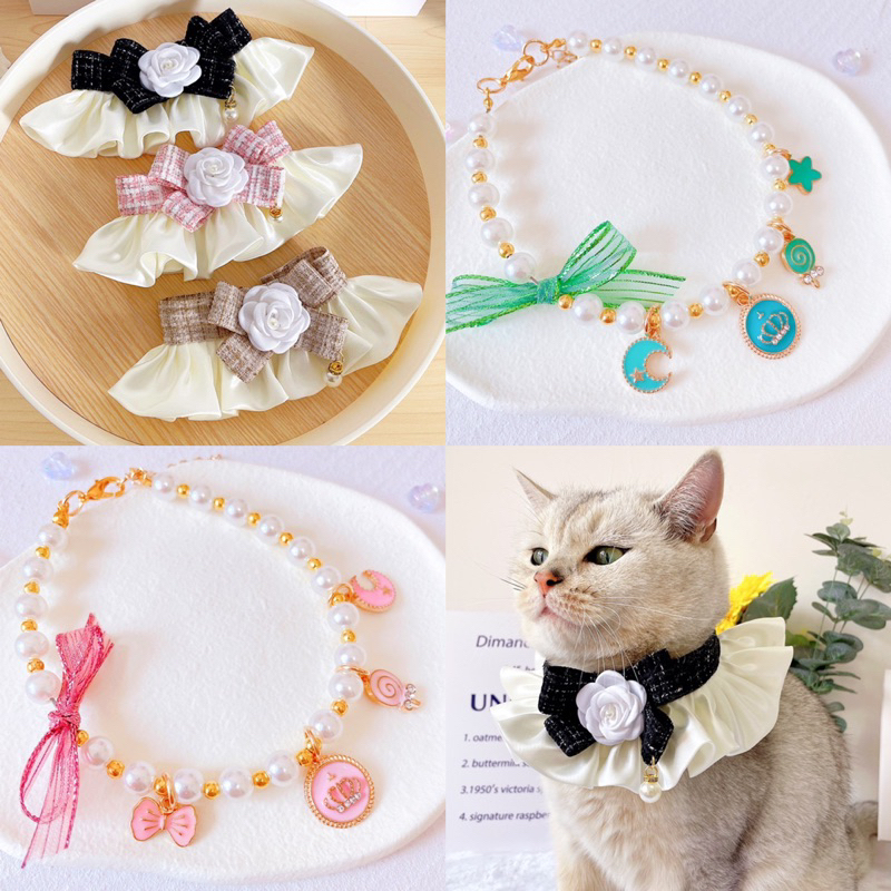 Pet Collar Cat Collar Dog Collar Rantai Kucing Raya Bib Scarf Napkin ...