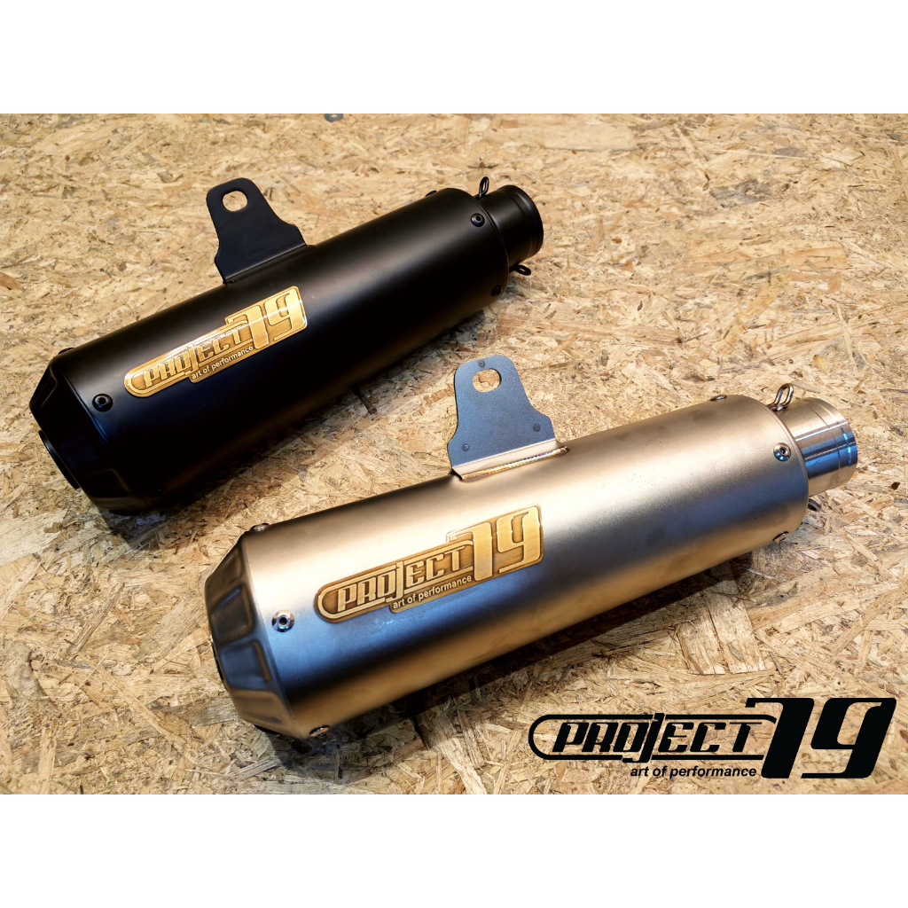 Classic Cafe Racer Project79 Universal Muffler 51mm Silver / Black ...