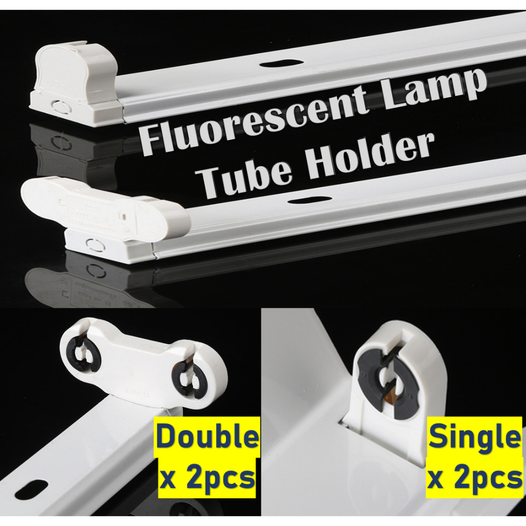 Single Double Fluorescent Lamp Holder T8 Light Socket Replacements Led