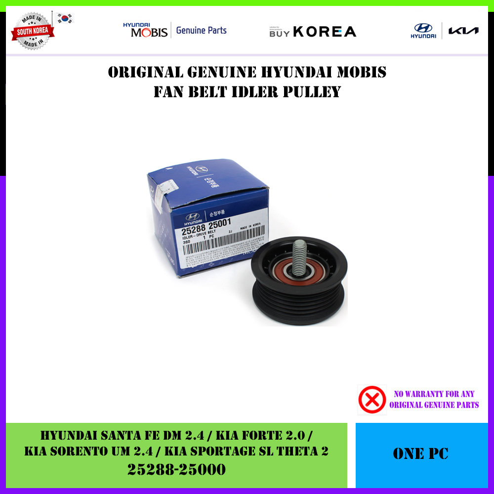 Hyundai Kia Genuine Hyundai Mobis Fan Belt Idler Pulley 1pc (25288 ...