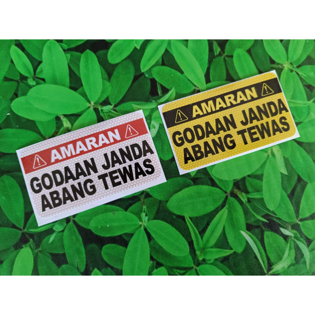 Sticker Amaran Godaan Janda Abang Tewas (7093) | Shopee Malaysia