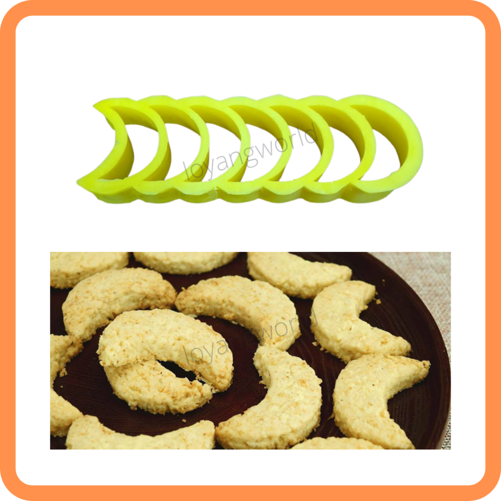 Penekap Biskut Cookies Cutter Rectangle love Jejari Crescent Moon ...