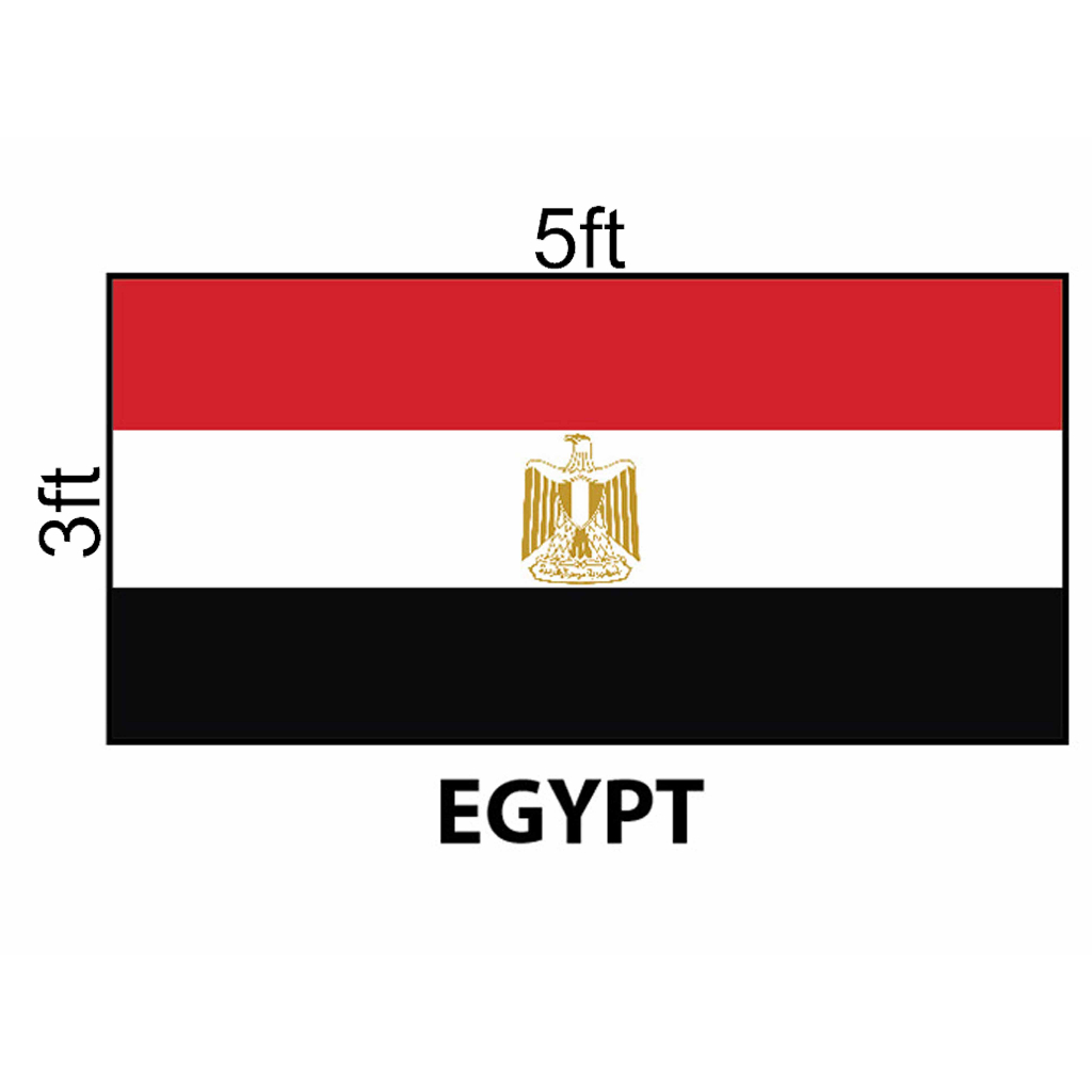 Egypt Flag 3x5ft, Bendera Egypt 3x5ft, Polyester | Shopee Malaysia