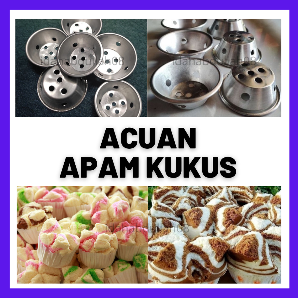 Steam Aluminium Acuan Apam Kukus Mekar Acuan Berlubang Acuan Bolu Kukus ...