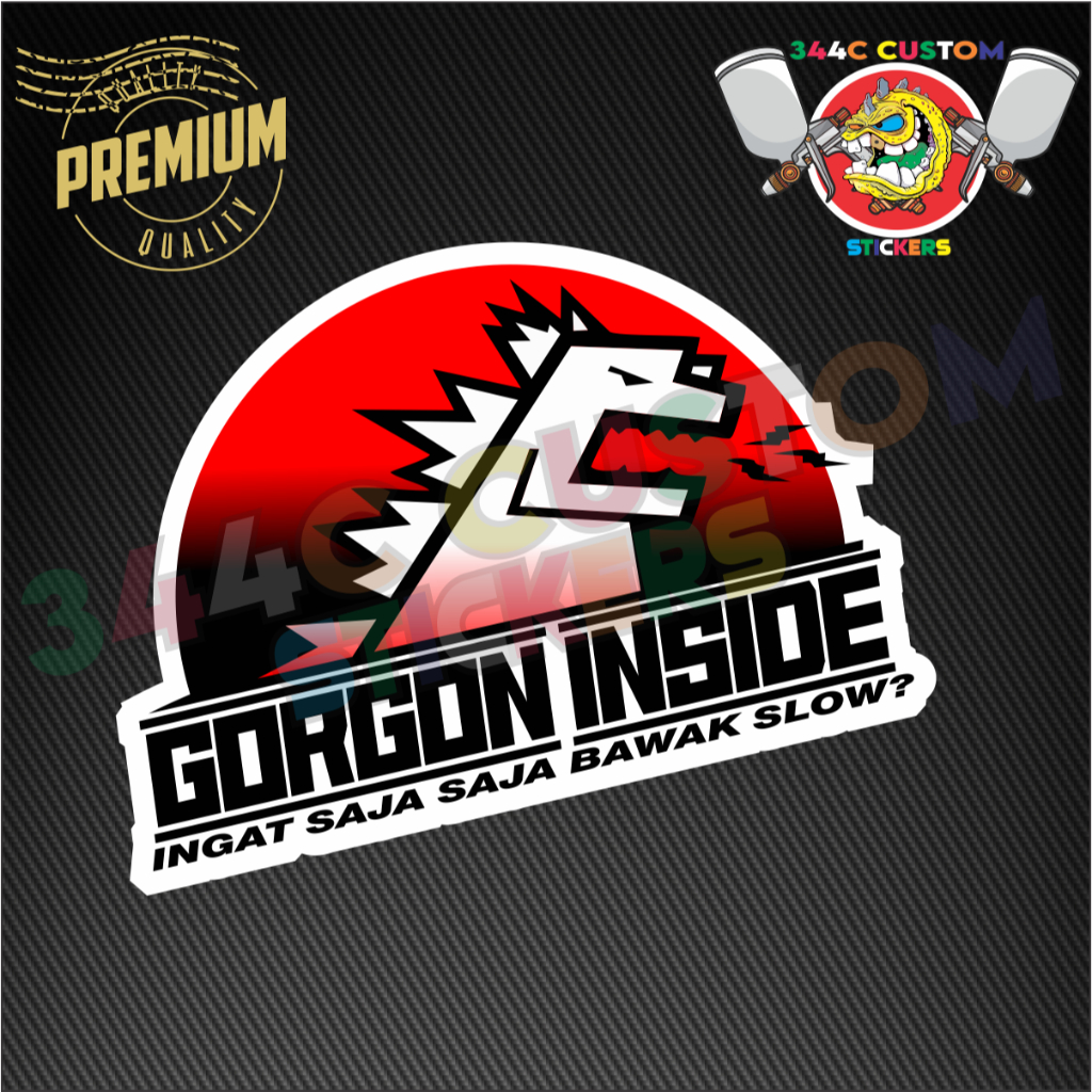 Sticker Kereta Helmet Motor Gorgon Inside | Shopee Malaysia