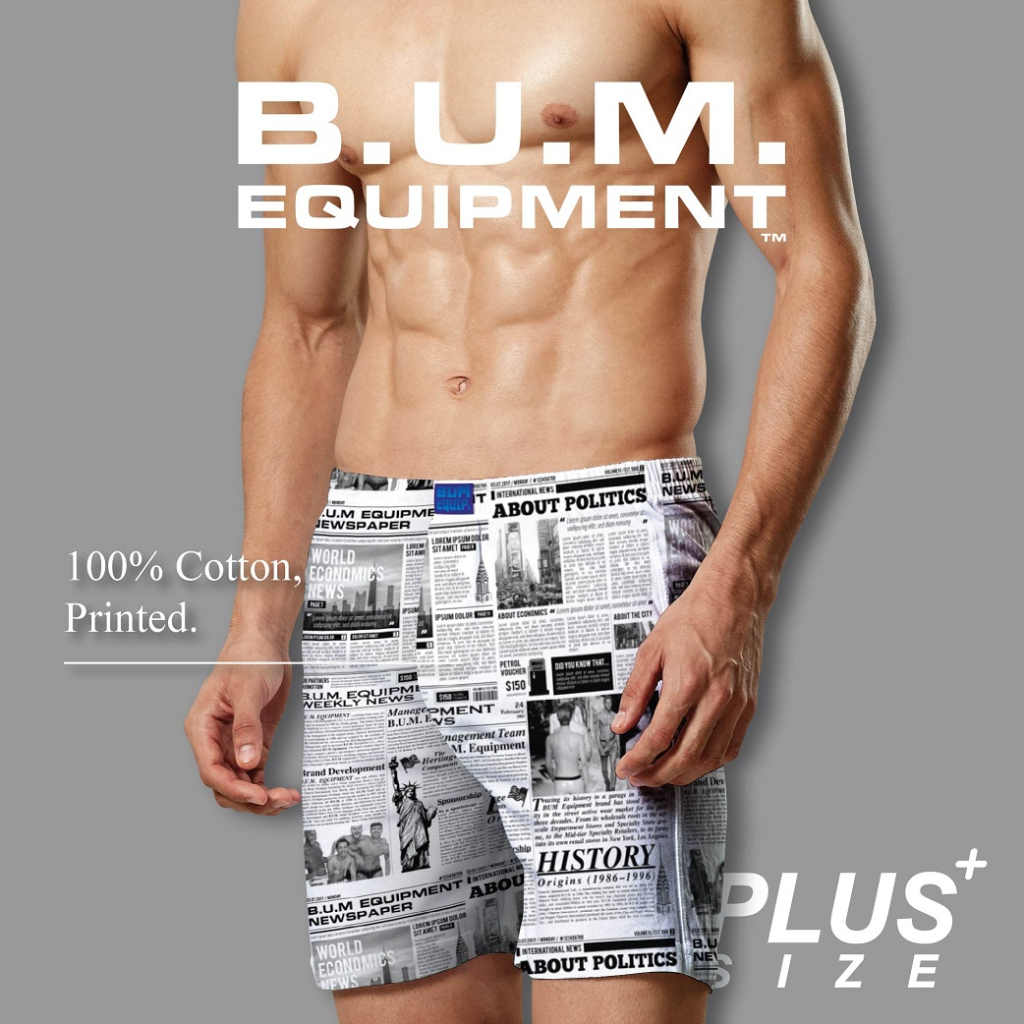 BUM - 2 Printed Boxer (BUM1021XU) Plus Size | Shopee Malaysia