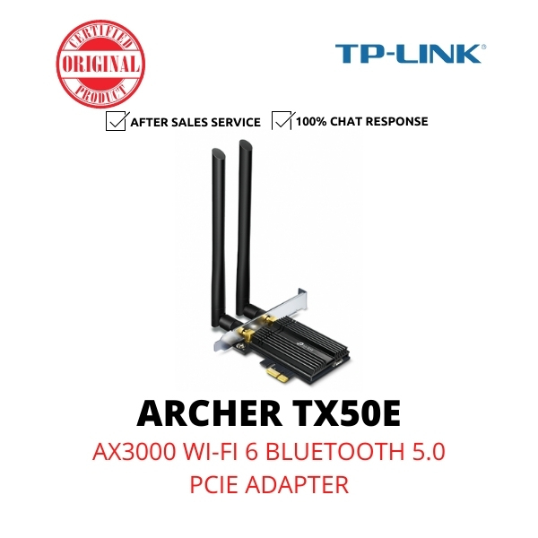 TP-Link TX50E AX3000 Wi-Fi 6 & Bluetooth 5.0 PCIe Wireless Adapter (PCI ...