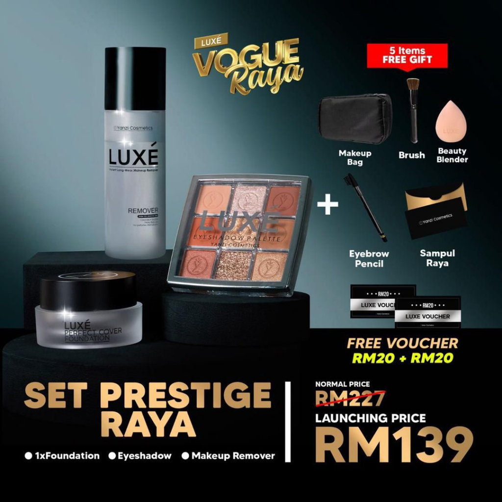 SET PRESTIGE RAYA LUXE FOUNDATION ORIGINAL HQ ( FREEPOS + FREEGIFT + VOUCHER ) | Shopee Malaysia
