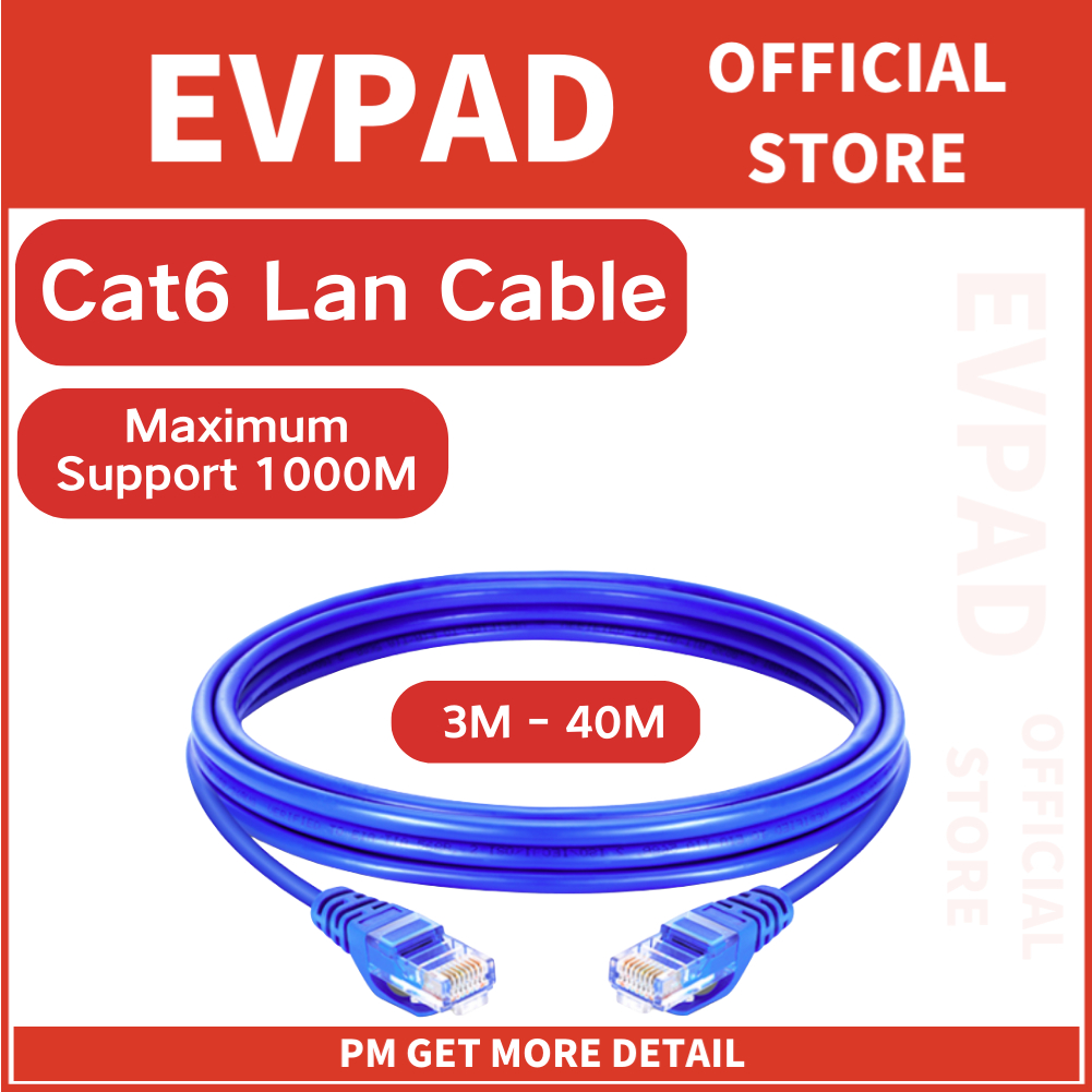 3M/5M/10M/15M/20M/30M/40M 1000mbps Cat6 Lan Cable RJ45 Cable Network Cable Gigabit Ethernet ...