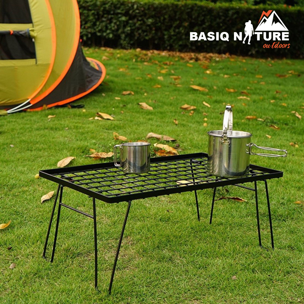 BasiqNature Camping Table Mesh Outdoor Picnic Stacking Storage Rack ...