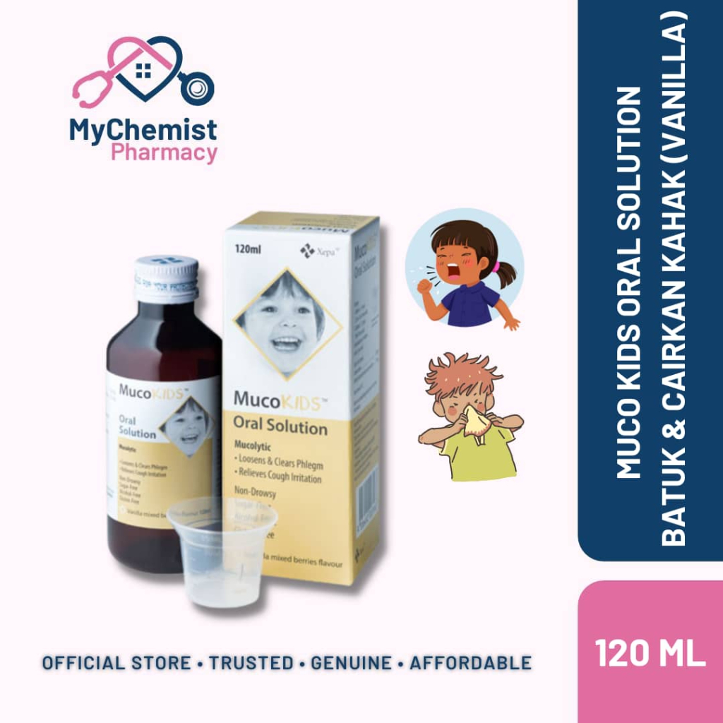 Mucokids Syrup Carbocisteine 120ml (Ubat Batuk Sedap dan Cair Kahak ...
