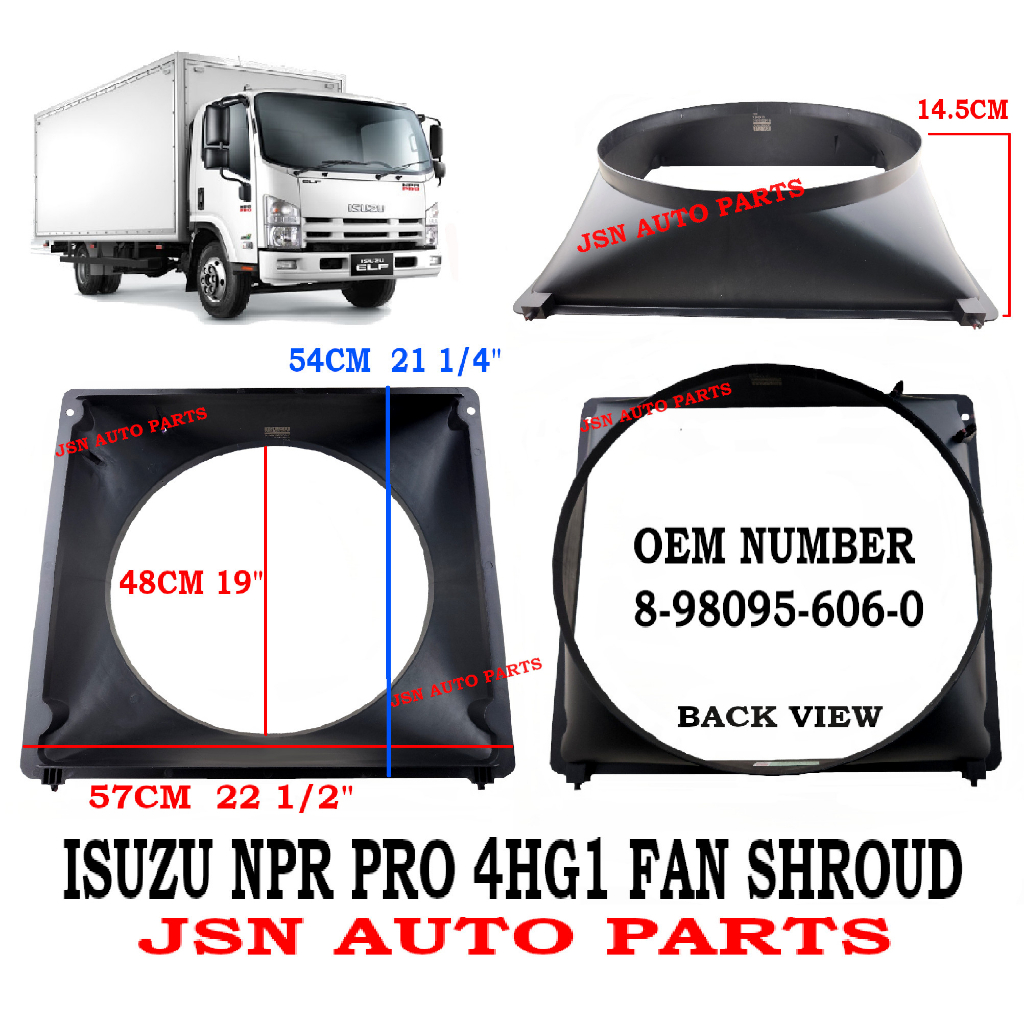 J02S04 FAN SHROUD ISUZU NPR PRO 4HG1 8980956060 8-98095-606-0 LORRY ...
