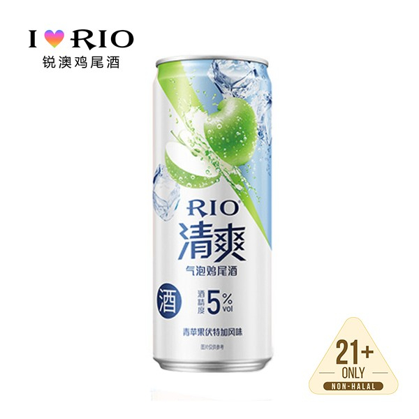 清爽系列 独家代理 RIO 鸡尾酒 青苹果伏特加 罐装 330毫升 RIO Cocktail Sparkling Series Green Apple Vodka Flavor 330ML ...