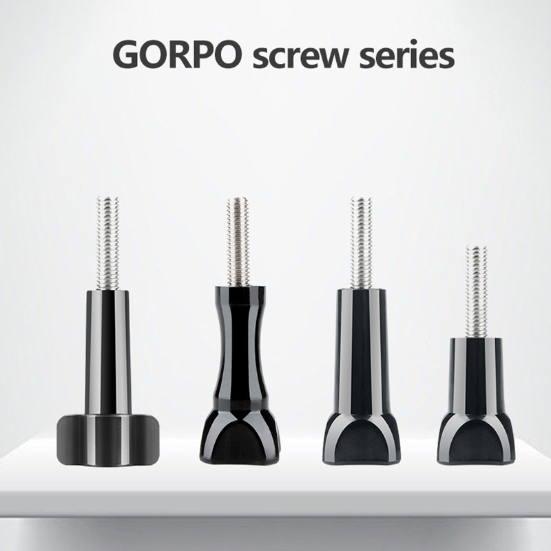 Black Long Thumb Knob Bolt Screws And Short Thumbscrew For Gopro Hero ...