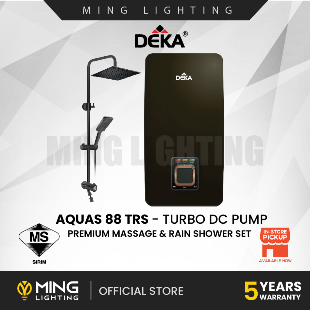 (Sirim) Deka Instant Water Heater AQUAS 88 TRS with Pump Hot Cool ...