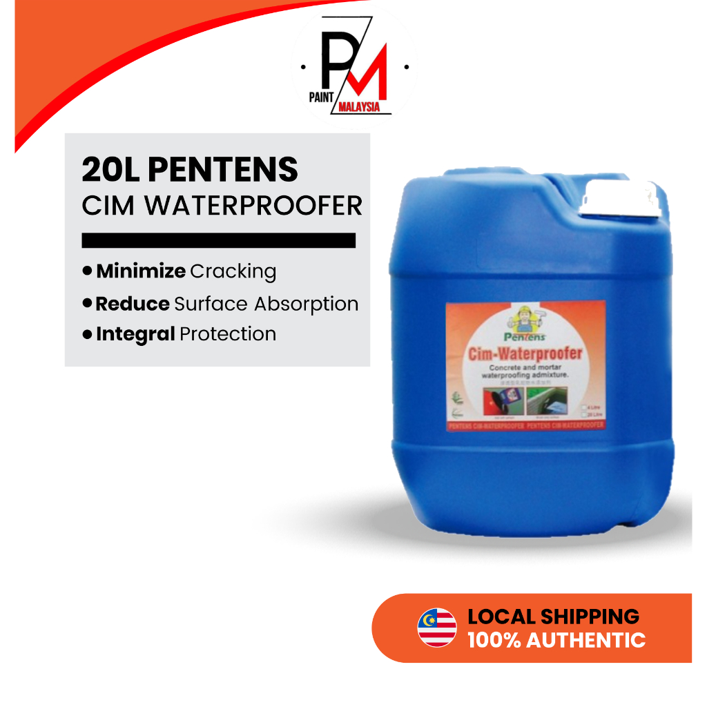 PENTENS CIM WaterProofer 20L Concrete & Mortar Waterproofing Admixture ...
