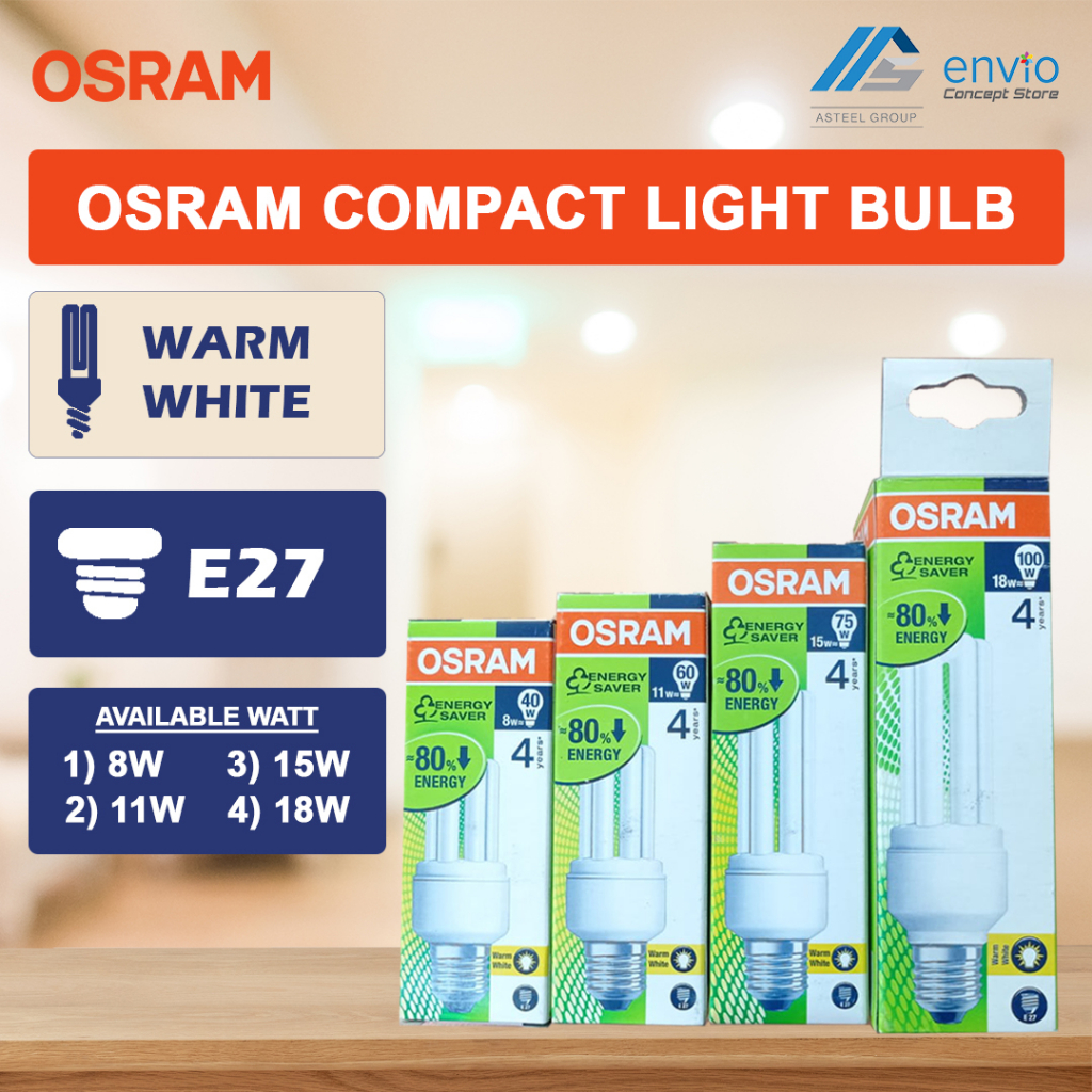 OSRAM Compact Light Bulb (Warm Light) | Shopee Malaysia