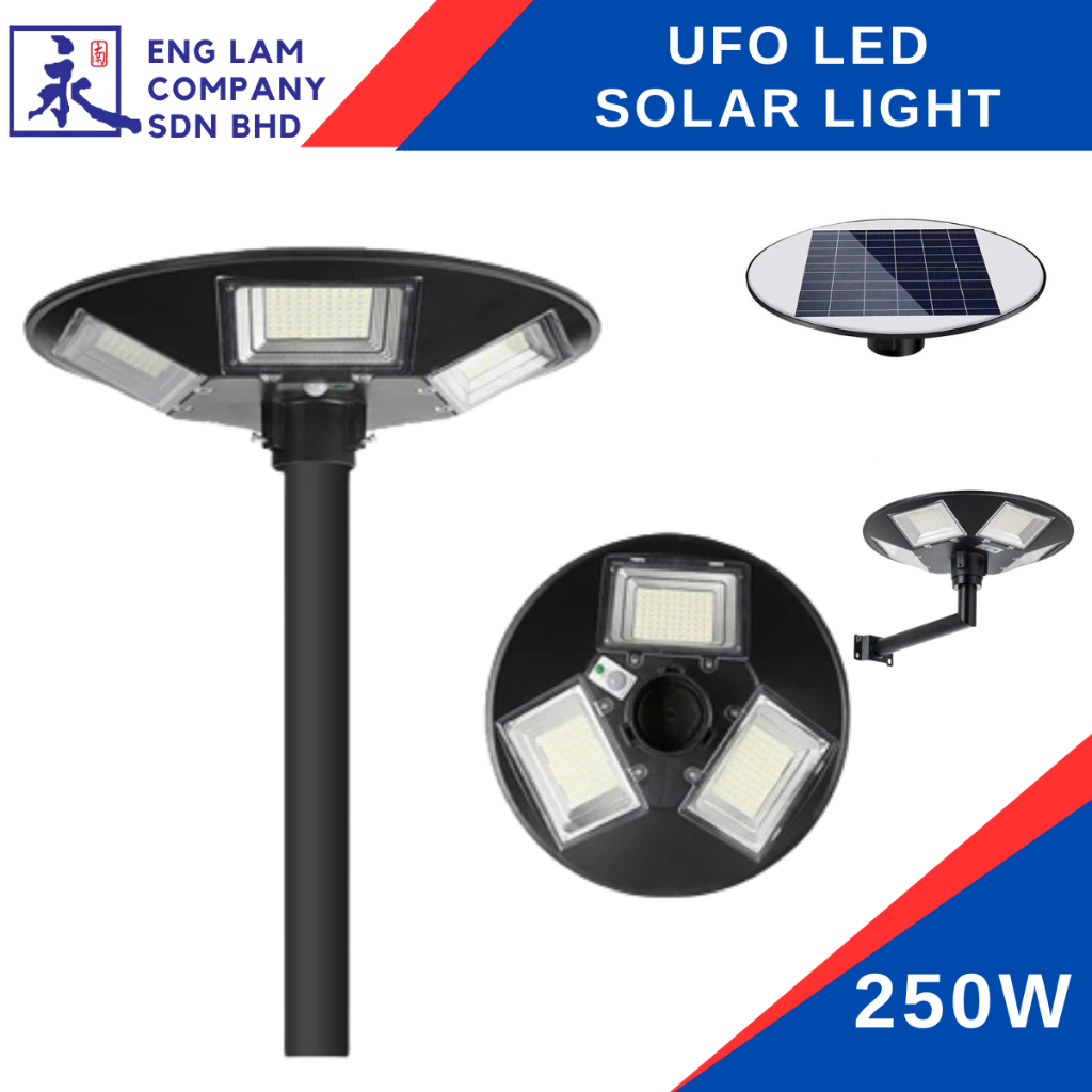 Solar Light 3 Head Round UFO Solar Lamp Garden Light | Shopee Malaysia