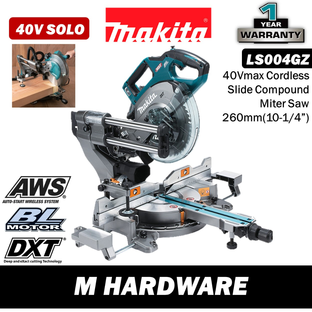 MAKITA LS004 / LS004GZ 40Vmax Cordless Slide Compound Miter Saw 260MM ...