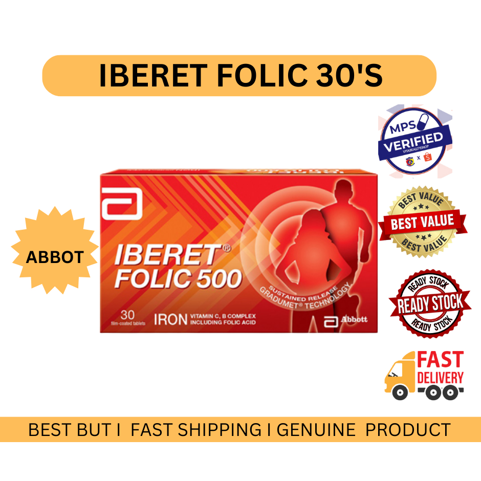 [READY STOCK] ABBOTT IBERET FOLIC 500MG 30s | Shopee Malaysia
