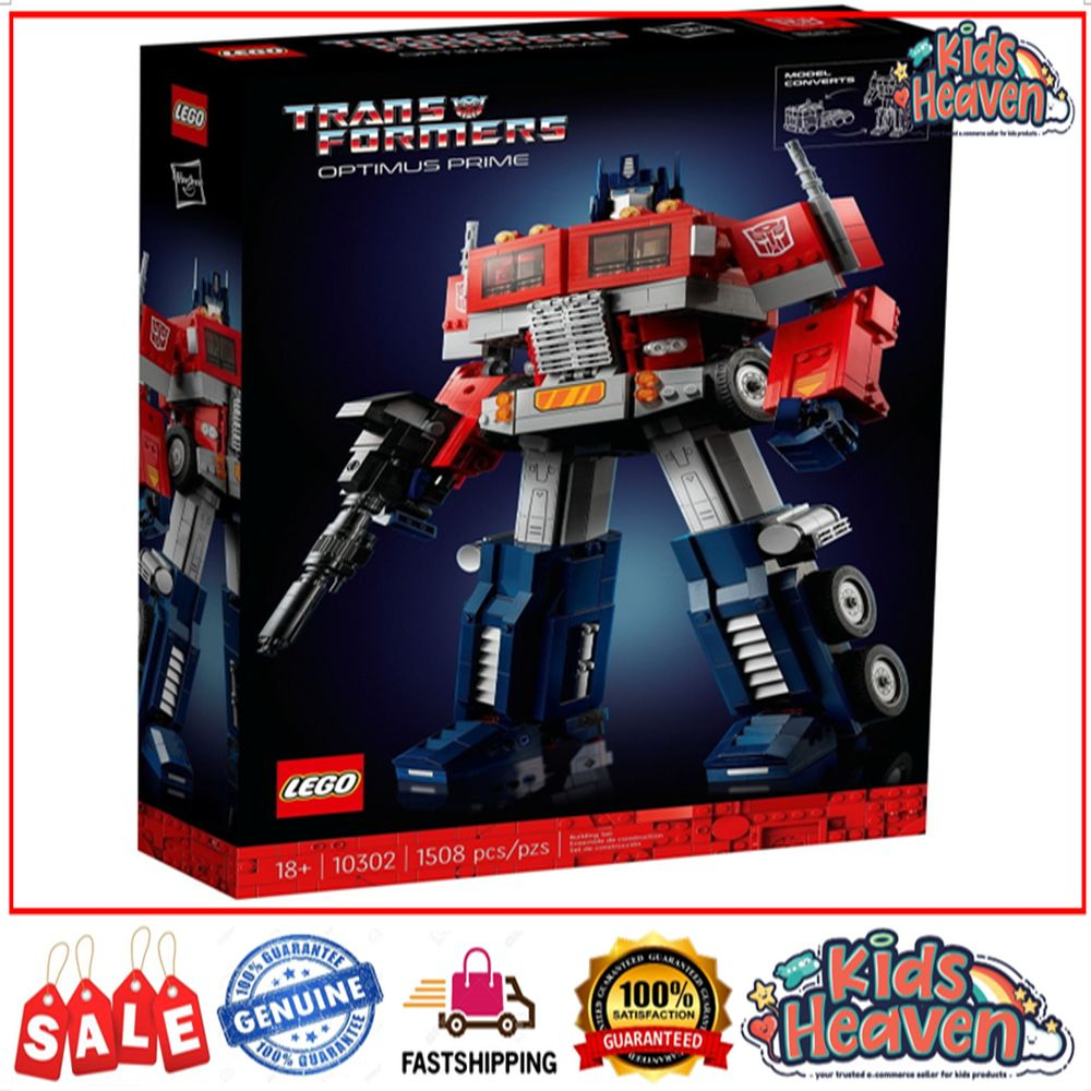 LEGO Icons Optimus Prime 10302 Transformers Figure Set (100.0% Original ...