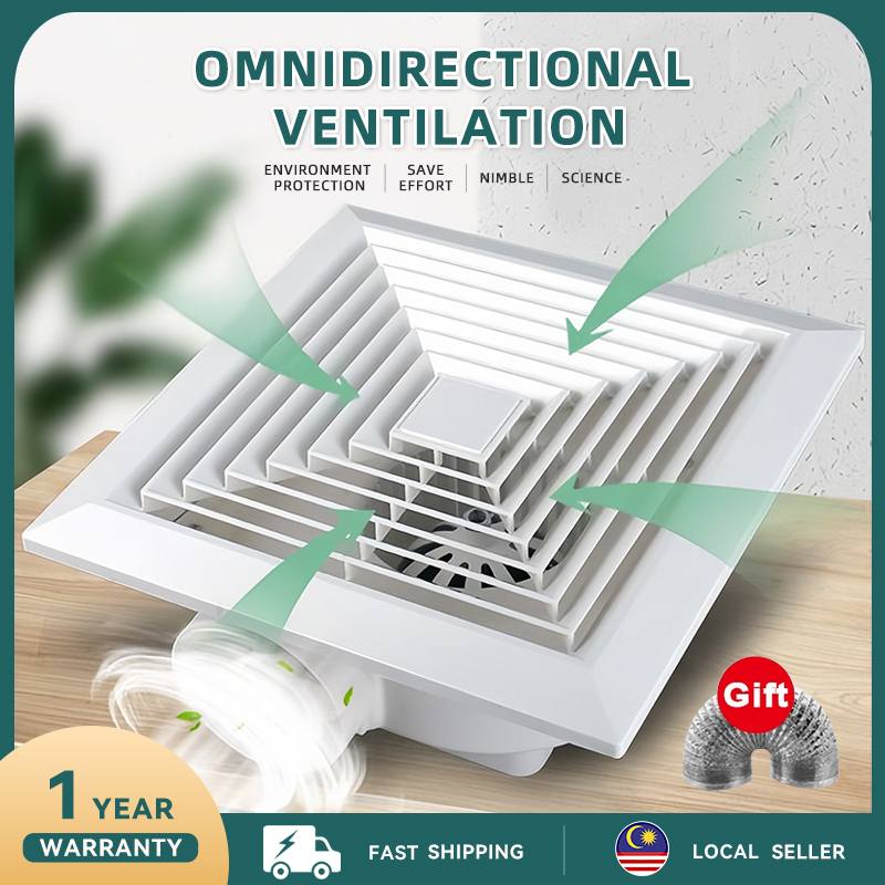 【1 Year Warranty】Ceiling exhaust fan 6/8/10/12 inch powerful mute ...