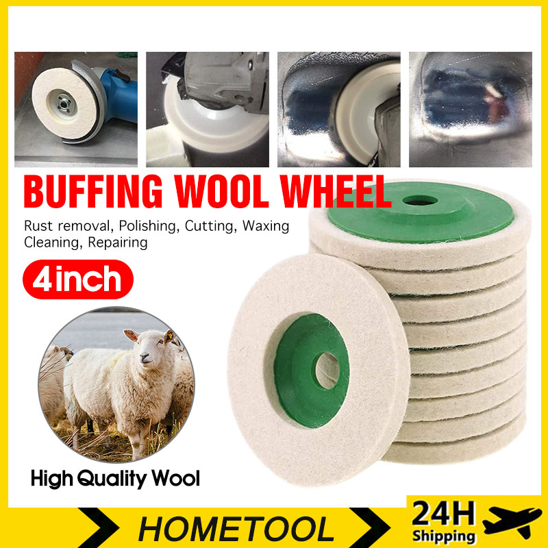 Wool Polishing Sponge Polishing Wool 4" 100mm Polish Pads Disc Span ...