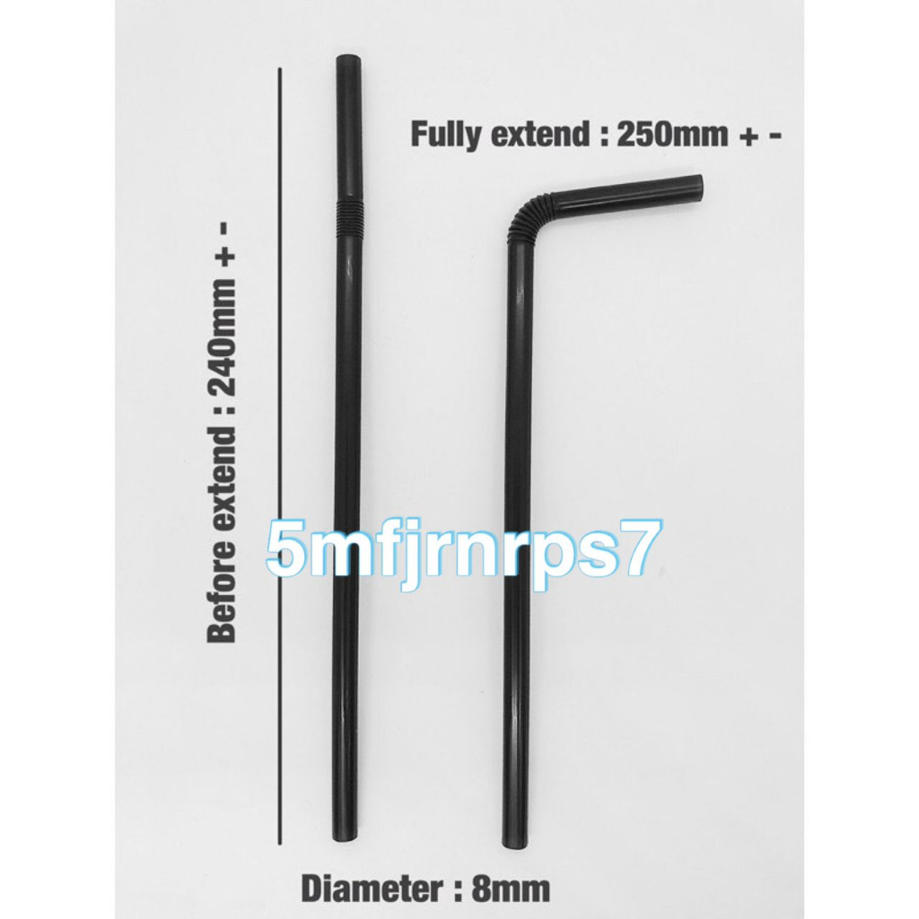 Straw Bengkok Panjang / Straw Bengkok Lubang Besar / Flexible Straw ...