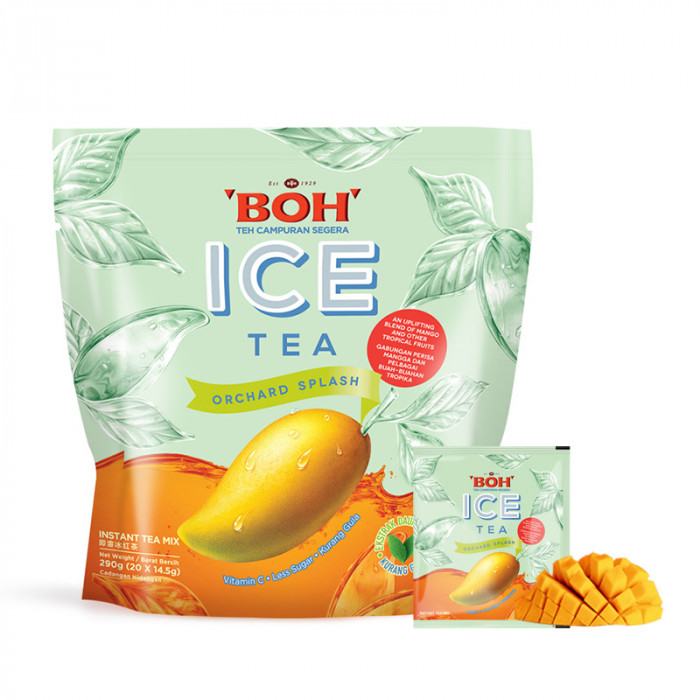BOH Ice Tea Mix - Peach / Lemon Lime / Orchard Splash 20 x 14.5g ...