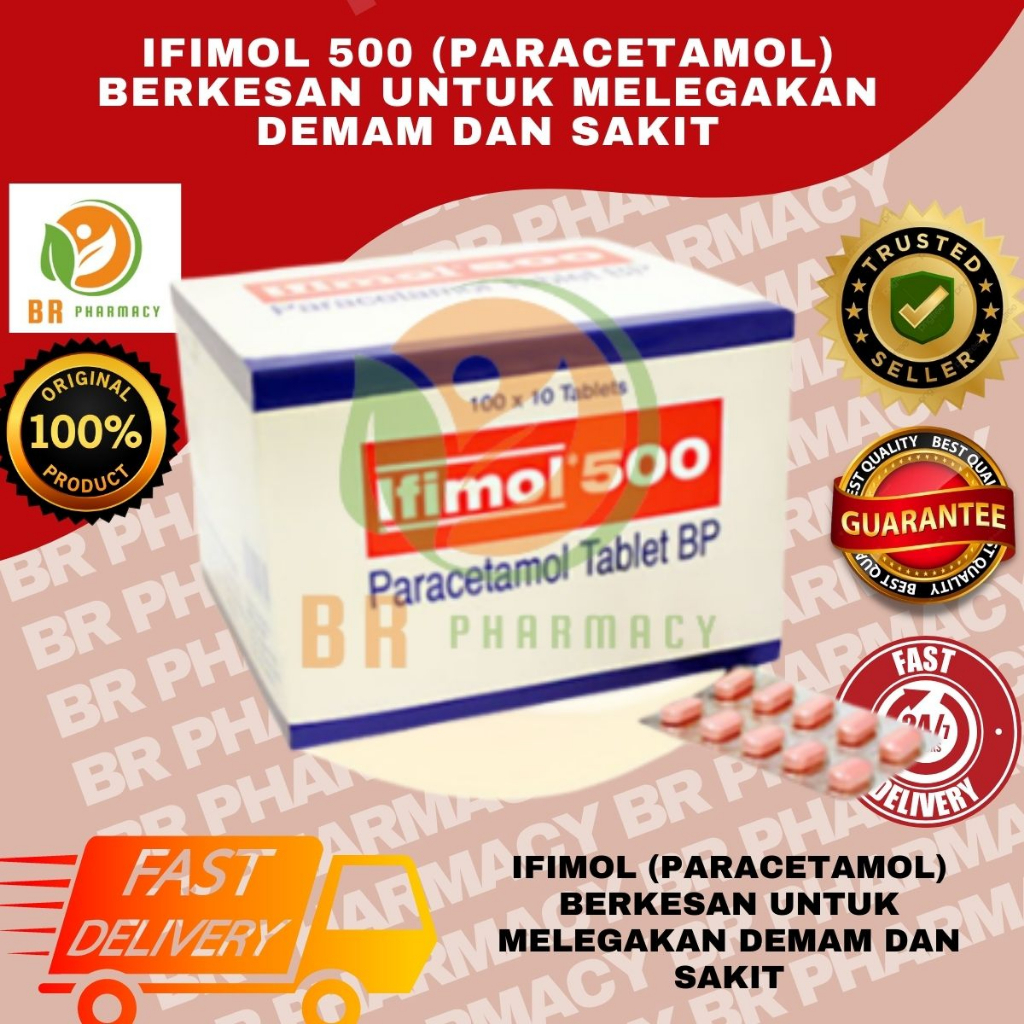 IFIMOL PARACETAMOL 500MG TABLET FOR FEVER AND PAIN RELIEF | Shopee Malaysia